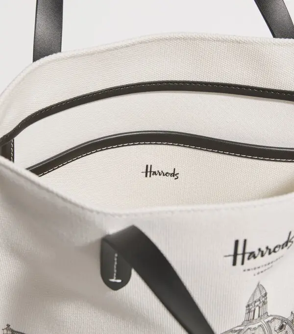 Harrods Building Shopper Bag - Ivory