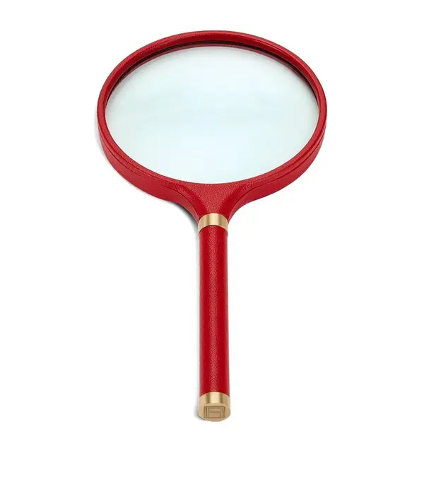 Assouline Leather Archival Magnifying Glass - Red