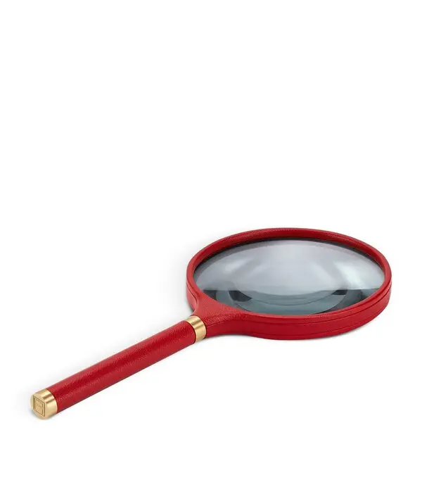 Assouline Leather Archival Magnifying Glass - Red