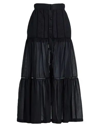 Pinko Cotton Maxi Skirt - Black