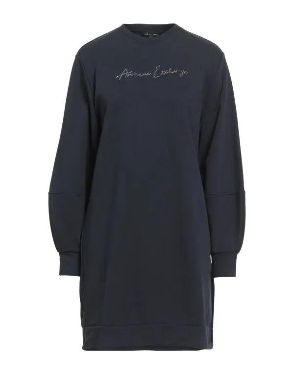 Armani Exchange Cotton Blend Mini T-shirt Dress - Navy