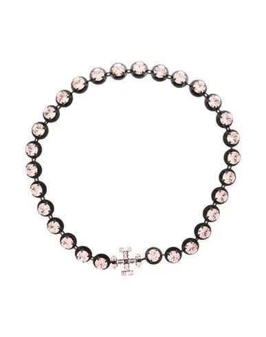 Tory Burch Metal Necklace With Crystals And Logo - Black