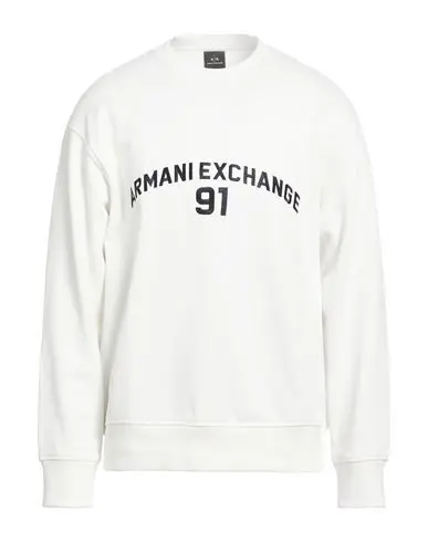 Armani Exchange Cotton-elastane Sweatshirt - Off White