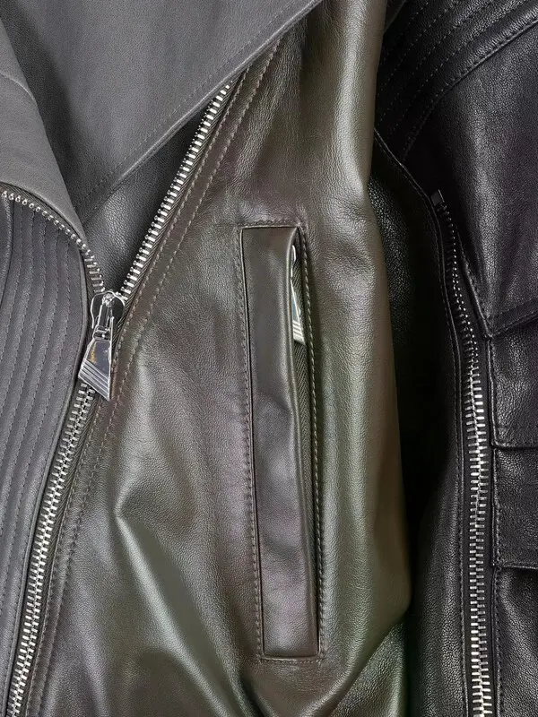 Attico Leather Biker Jacket