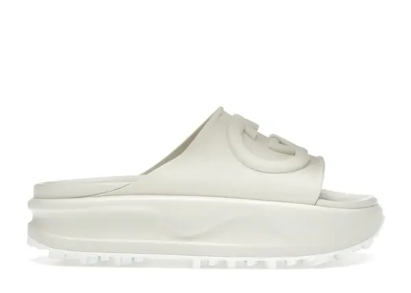 Gucci Gg Oversize Slide Sandal Interlocking G - Off White