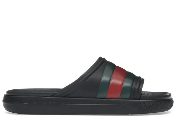 Gucci Web Slide Sandal - Black/green/red