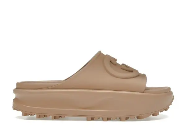 Gucci Gg Oversize Slide Sandal - Brown