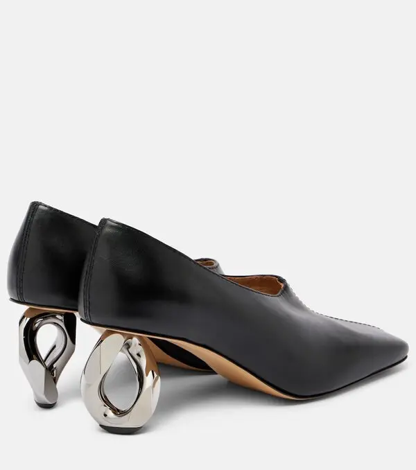 JW Anderson Chain 95 Leather Pumps - Black