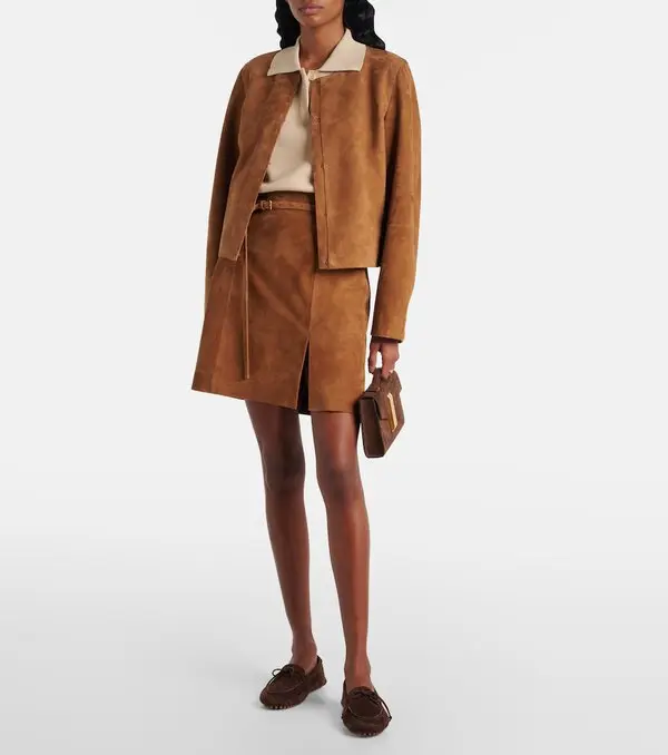 Vince Suede Miniskirt - Brown