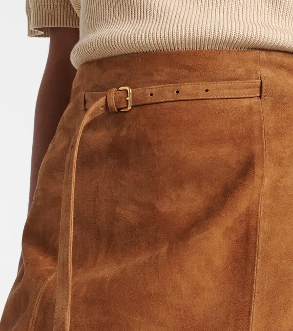 Vince Suede Miniskirt - Brown