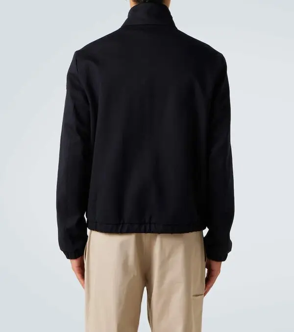 Moncler Simorre Cotton-blend Jersey Jacket - Blue