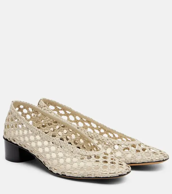 Le Monde Beryl Woven Leather Pumps