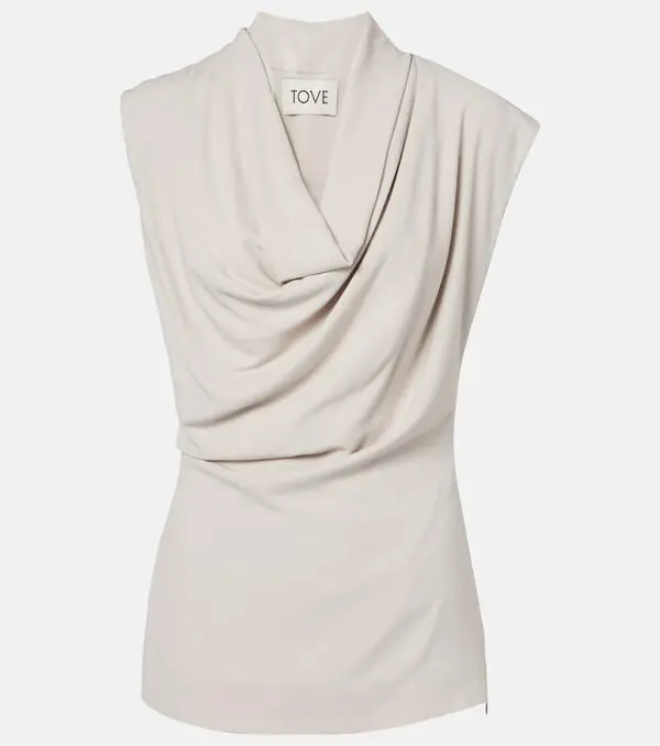 Tove Nuala Draped Top - Grey