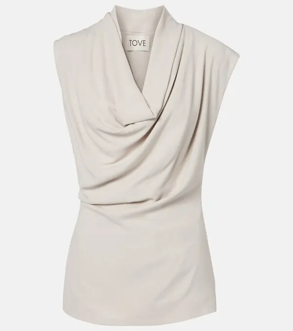 Tove Nuala Draped Top - Grey