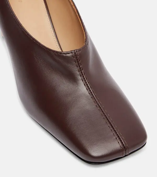 JW Anderson Chain 75 Leather Pumps - Brown