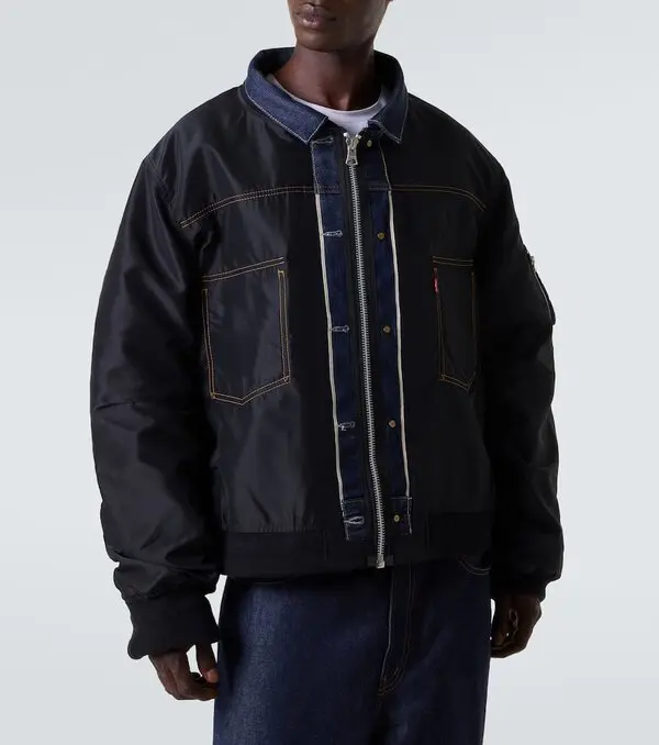 Sacai X Levi'S® Reversible Twill Blouson - Black | Editorialist