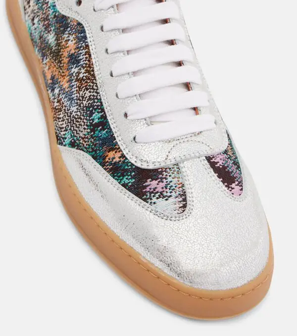 Missoni Zigzag Metallic Leather Sneakers