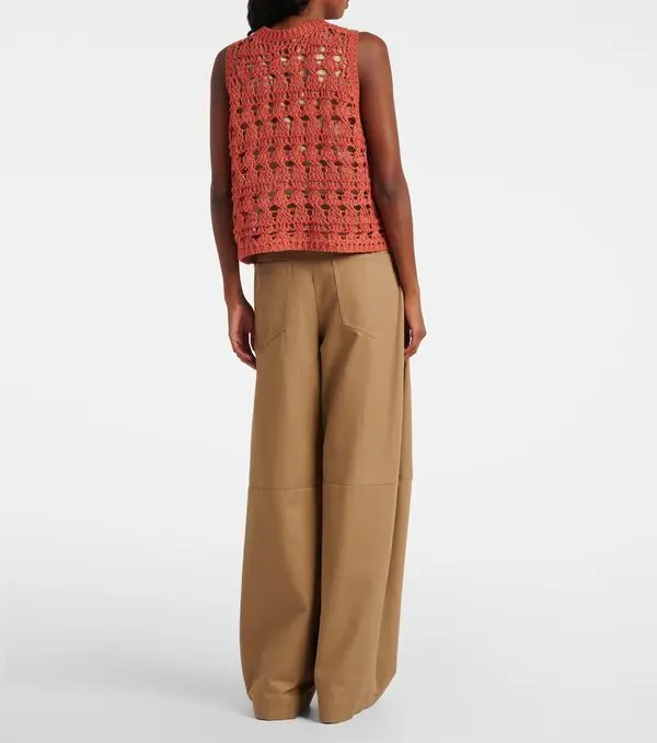 Brunello Cucinelli Jute And Cotton-blend Sweater Vest