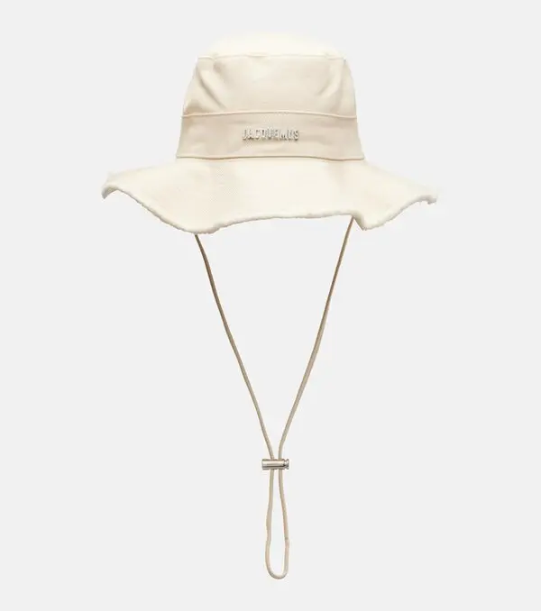 Jacquemus Le Bob Artichaut Cotton Bucket Hat - White