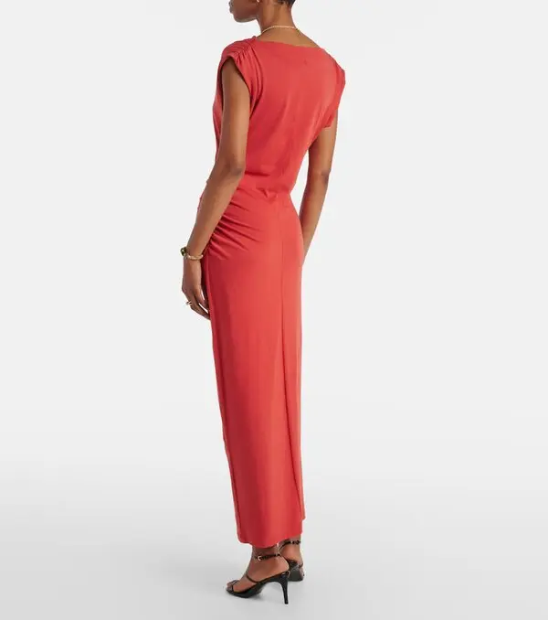 Vince Cotton Jersey Maxi Dress - Orange