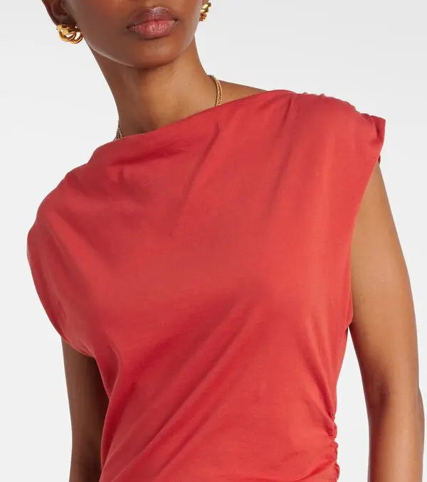 Vince Cotton Jersey Maxi Dress - Orange