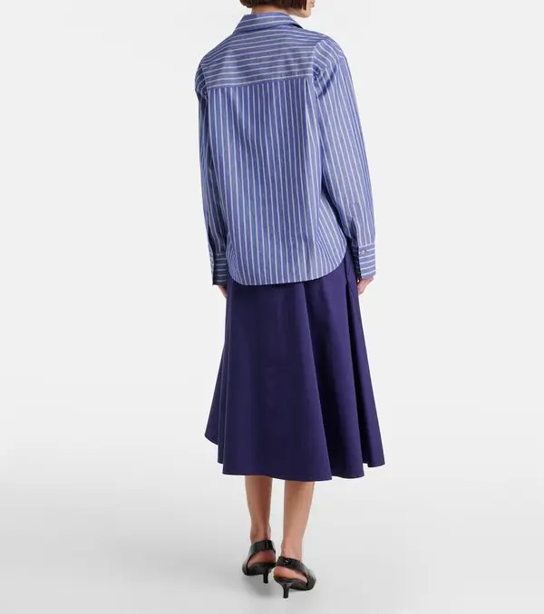 Vince Striped Cotton Polo Shirt