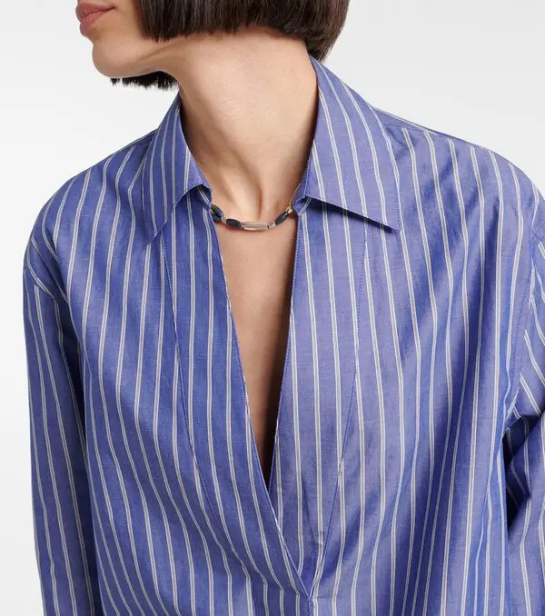 Vince Striped Cotton Polo Shirt