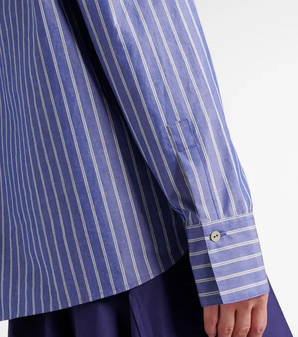 Vince Striped Cotton Polo Shirt