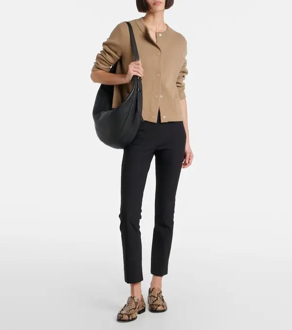 Vince Shrunken Wool And Cashmere Cardigan - Beige