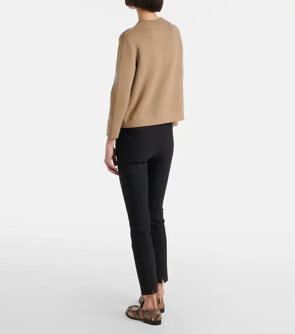 Vince Shrunken Wool And Cashmere Cardigan - Beige