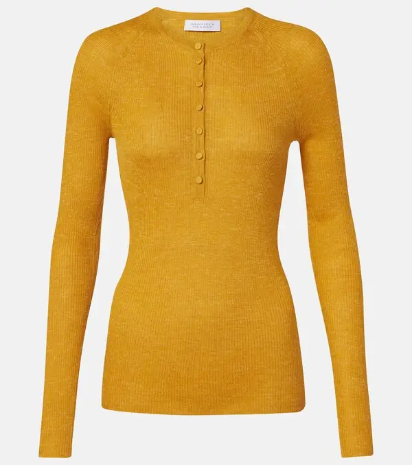 Gabriela Hearst Anges Henley Shirt - Orange