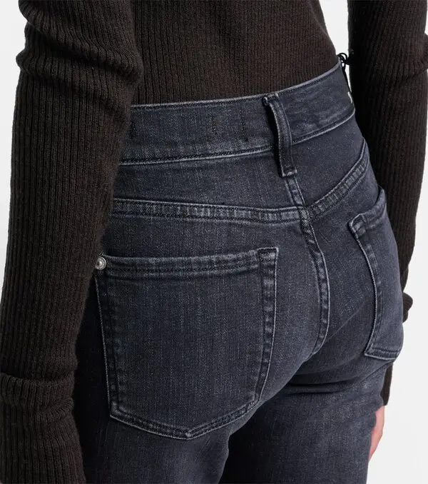 7 For All Mankind Cropped Skinny Jeans - Black