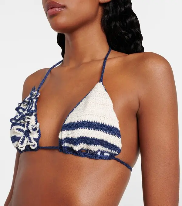 Anna Kosturova Gabrielle Bikini Top - Blue
