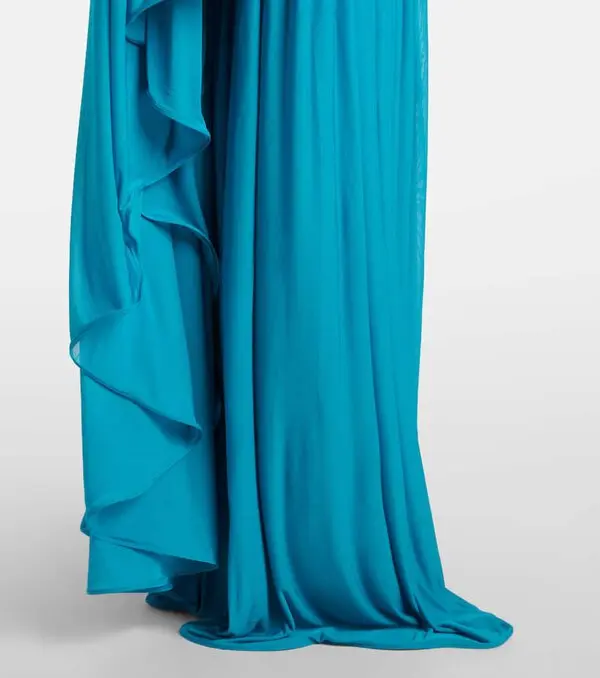 christopher esber gyre suspended stream jersey dress Christopher Esber Gyre Suspended Stream Jersey Dress - Turquoise