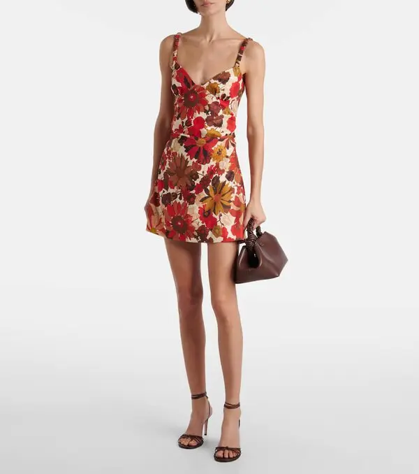 SIR. Primrose Floral Linen Minidress