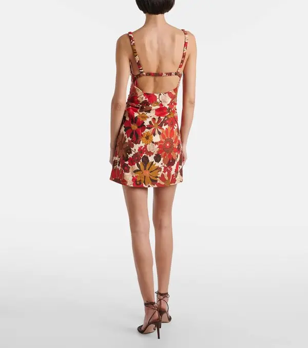 SIR. Primrose Floral Linen Minidress