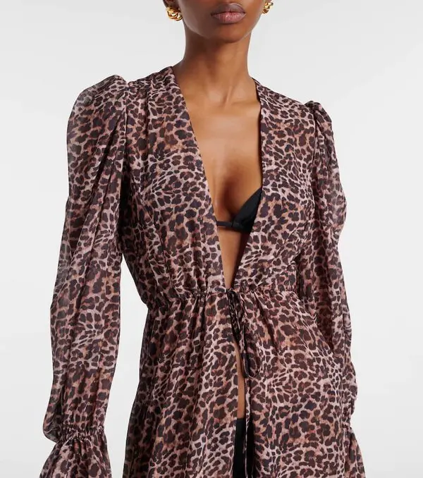 BANANHOT Berta Leopard-print Beach Cover-up
