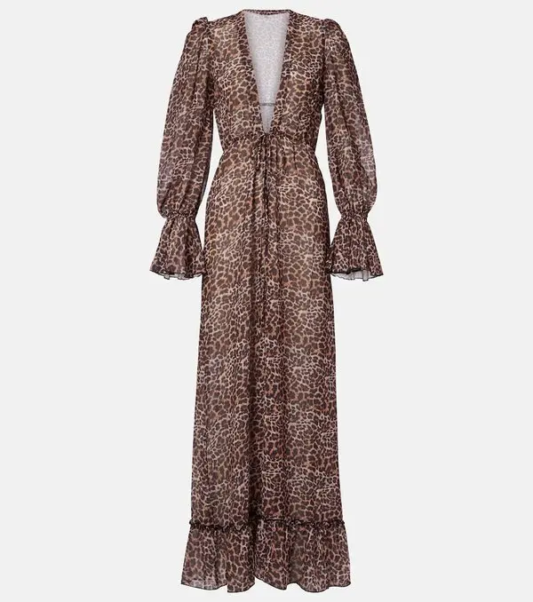 BANANHOT Berta Leopard-print Beach Cover-up - Multicoloured