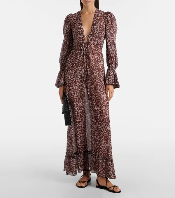 BANANHOT Berta Leopard-print Beach Cover-up - Multicoloured