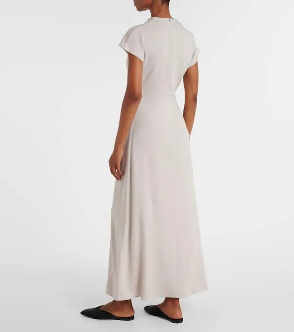 Tove Draped Woven Maxi Dress