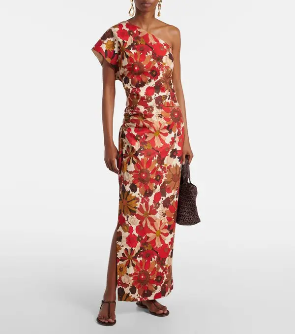 SIR. Belleto Floral Asymmetric Linen Top