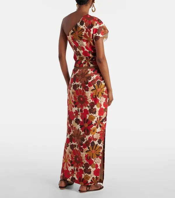 SIR. Belleto Floral Asymmetric Linen Top