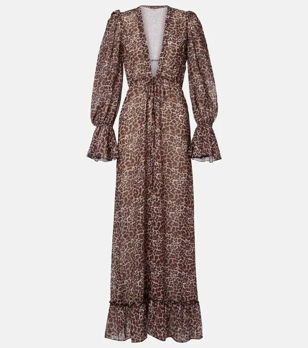 BANANHOT Berta Leopard-print Beach Cover-up - Multicoloured
