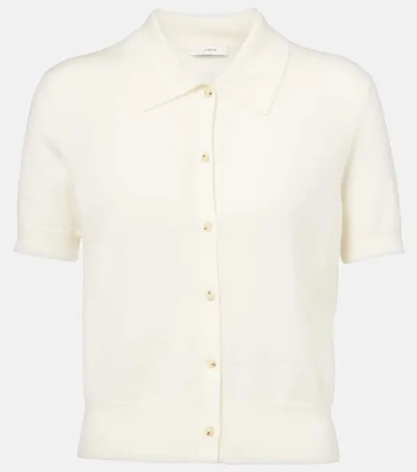 Vince Wool-blend Short Sleeve Top