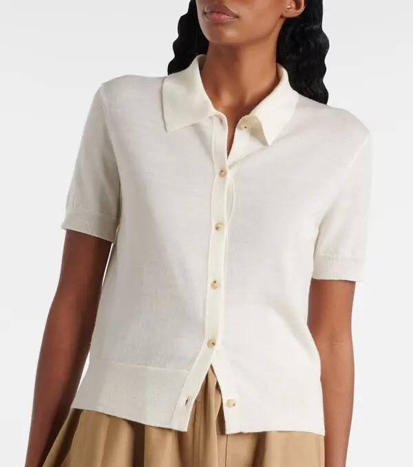 Vince Wool-blend Short Sleeve Top
