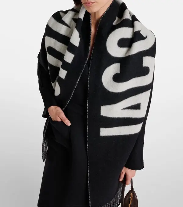 Jacquemus Jacquard Logo Virgin Wool Scarf