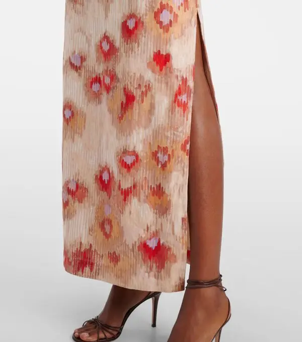 SIR. Bettina Printed Linen Maxi Dress