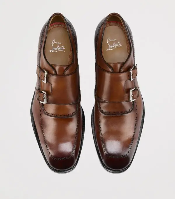 CHRISTIAN LOUBOUTIN Sartok Leather Monk Shoes