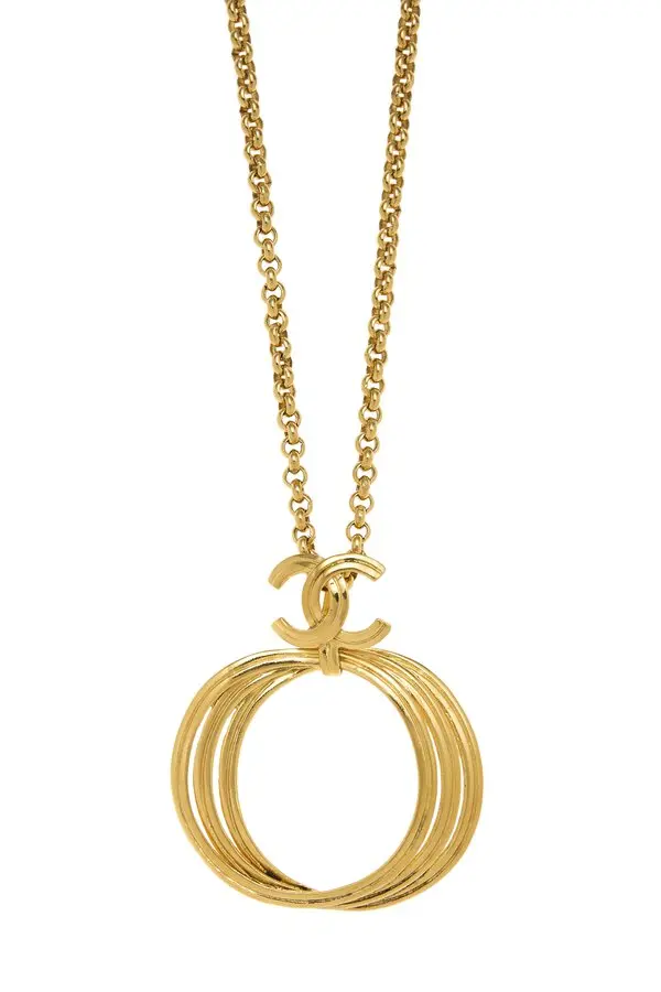 Chanel Open Pendant Necklace