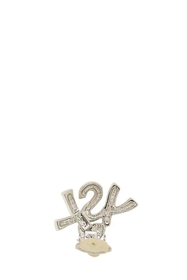 Saint Laurent Crystal Logo Earrings